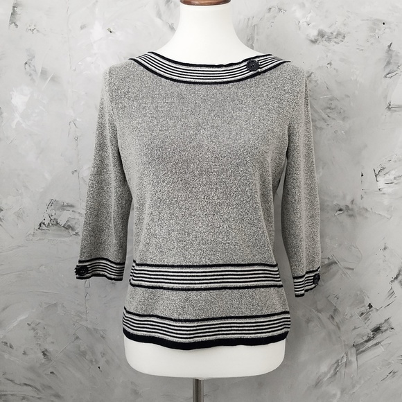 Emma James | Sweaters | Emma James Grey Black Pullover Sweater | Poshmark